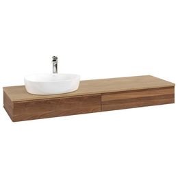 Villeroy & Boch Villeroy und Boch Antao Waschtisch-Unterschrank K15051HM 160x19x50cm, Hahnlochbohrung, Waschbeckenplattenfarbe honey oak, warm walnut