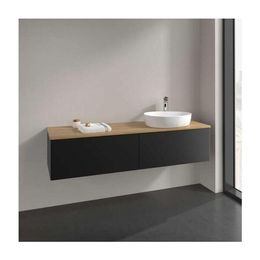Villeroy & Boch Villeroy und Boch Antao Waschtisch-Unterschrank K38011PD 160x36x50cm, Waschbeckenplattenfarbe honey oak, black matt lacquer
