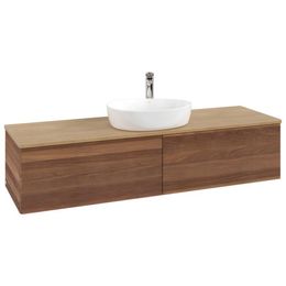 Villeroy & Boch Villeroy und Boch Antao Waschtisch-Unterschrank K36151HM 160x36x50cm, Hahnlochbohrung, Waschbeckenplattenfarbe honey oak, warm walnut