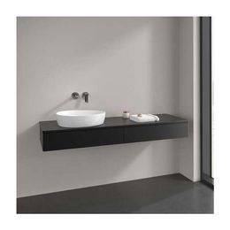 Villeroy & Boch Villeroy und Boch Antao Waschtisch-Unterschrank K15010PD 160x19x50cm, Waschbeckenplattenfarbe Lack, black matt lacquer