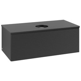 Villeroy & Boch Villeroy und Boch Antao Waschtisch-Unterschrank K31110PD 100x36x50cm, Waschbeckenplattenfarbe Lack, black matt lacquer