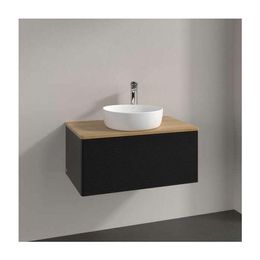 Villeroy & Boch Villeroy und Boch Antao Waschtisch-Unterschrank K30111PD 80x36x50cm, Waschbeckenplattenfarbe honey oak, black matt lacquer