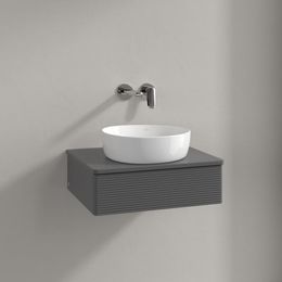 Villeroy & Boch Villeroy und Boch Antao Waschtisch-Unterschrank K07110GK 60x19x50cm, Waschbeckenplattenfarbe Lack, anthracite matt lacquer