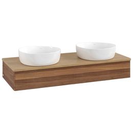 Villeroy & Boch Villeroy und Boch Antao Waschtisch-Unterschrank K13011HM 120x19x50cm, Waschbeckenplattenfarbe honey oak, warm walnut