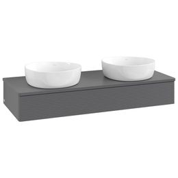 Villeroy & Boch Villeroy und Boch Antao Waschtisch-Unterschrank K13110GK 120x19x50cm, Waschbeckenplattenfarbe Lack, anthracite matt lacquer