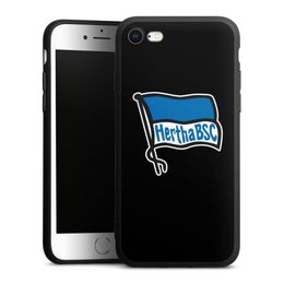 DeinDesign iPhone SE (2020) Handy Premium Silikon H&uuml;lle Handyh&uuml;lle schwarz Case Hertha Bsc Logo Official Licensed Product Silikon Premium Case