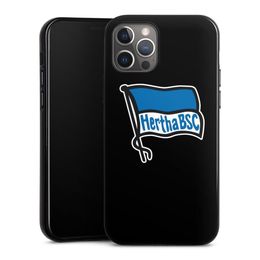DeinDesign iPhone 12 Pro Handy Silikon H&uuml;lle Case schwarz Handyh&uuml;lle Official Licensed Product Logo Hertha Bsc