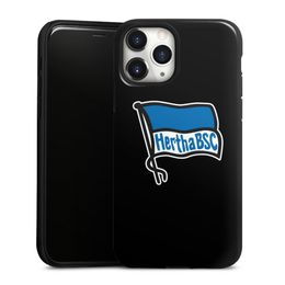 DeinDesign iPhone 11 Pro Handy Panzer Handyh&uuml;lle robuste Outdoor H&uuml;lle Schutzh&uuml;lle gl&auml;nzend Logo Official Licensed Product Hertha Bsc Tough Case