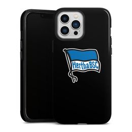 DeinDesign iPhone 13 Pro Max Handy Panzer Handyh&uuml;lle robuste Outdoor H&uuml;lle Schutzh&uuml;lle gl&auml;nzend Official Licensed Product Logo Hertha Bsc Tough Case