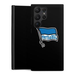 DeinDesign Galaxy S23 Ultra Handy Premium Case Smartphone Handyh&uuml;lle Schutzh&uuml;lle matt Official Licensed Product Logo Hertha Bsc Premium Case