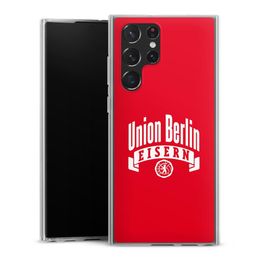 DeinDesign Galaxy S22 Ultra Handy Silikon H&uuml;lle Case transparent Handyh&uuml;lle Fcu Official Licensed Product 1. Fc Union Berlin Silikon Case