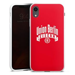 DeinDesign iPhone Xr Handy Silikon H&uuml;lle Case wei&szlig; Handyh&uuml;lle Fcu Official Licensed Product 1. Fc Union Berlin Silikon Case