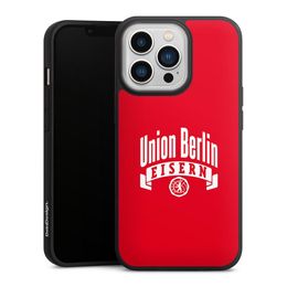 DeinDesign iPhone 13 Pro Handy Premium Silikon H&uuml;lle Handyh&uuml;lle schwarz Case Fcu Official Licensed Product 1. Fc Union Berlin Silikon Premium Case