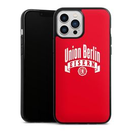 DeinDesign iPhone 13 Pro Max Handy Silikon H&uuml;lle Case schwarz Handyh&uuml;lle Fcu Official Licensed Product 1. Fc Union Berlin