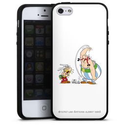 DeinDesign iPhone SE (2016-2019) Handy Silikon H&uuml;lle Case schwarz Handyh&uuml;lle Obelix Official Licensed Product Asterix