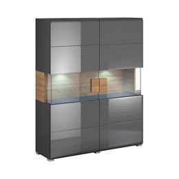 GESCHIRRSCHRANK Jules Grau und Holz