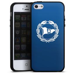 DeinDesign iPhone SE (2016-2019) Handy Silikon H&uuml;lle Case schwarz Handyh&uuml;lle Arminia Bielefeld Soccer Official Licensed Product