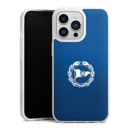 DeinDesign iPhone 13 Pro Handy Silikon H&uuml;lle Case wei&szlig; Handyh&uuml;lle Arminia Bielefeld Soccer Official Licensed Product Silikon Case