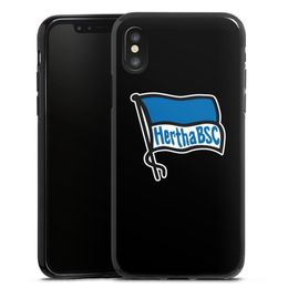 DeinDesign iPhone X Handy Silikon H&uuml;lle Case schwarz Handyh&uuml;lle Official Licensed Product Logo Hertha Bsc