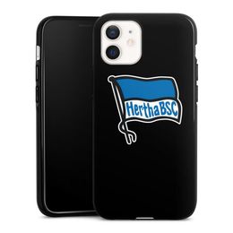 DeinDesign iPhone 12 mini Handy Silikon H&uuml;lle Case schwarz Handyh&uuml;lle Official Licensed Product Logo Hertha Bsc