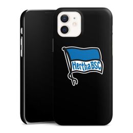 DeinDesign iPhone 12 Handy Premium Case Smartphone Handyh&uuml;lle Schutzh&uuml;lle matt Official Licensed Product Logo Hertha Bsc Premium Case