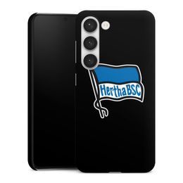 DeinDesign Galaxy S23 Handy Premium Case Smartphone Handyh&uuml;lle Schutzh&uuml;lle matt Official Licensed Product Logo Hertha Bsc Premium Case