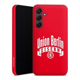 DeinDesign Galaxy A35 5G Handy Premium Case Smartphone Handyh&uuml;lle Schutzh&uuml;lle matt Fcu Official Licensed Product 1. Fc Union Berlin Premium Case