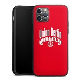 DeinDesign iPhone 12 Pro Handy Premium Silikon H&uuml;lle Handyh&uuml;lle schwarz Case 1. Fc Union Berlin Official Licensed Product Fcu Silikon Premium Case