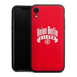 DeinDesign iPhone Xr Handy Premium Silikon H&uuml;lle Handyh&uuml;lle schwarz Case Fcu Official Licensed Product 1. Fc Union Berlin Silikon Premium Case