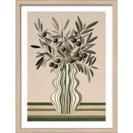 Pro Art Pro-Art Kunstdruck Framed-Art Slim Scandic 'Vase Olives' 33 x 43 cm gerahmt