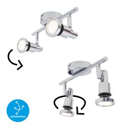Briloner LED-Badspot 2-flammig GU10 4 W 400 lm warmwei&szlig; 8 x 12,3 x 27,5 cm