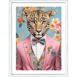 Pro Art Pro-Art Kunstdruck Framed-Art Slim Scandic 'Leopard I' 33 x 43 cm gerahmt