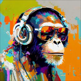 Pro Art Pro-Art Glasbild Glas-Art 'Headphones I' 50 x 50 cm