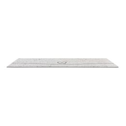 Astra Fussmatte 'Miabella' 50 x 150 cm Herz Marmor hellgrau