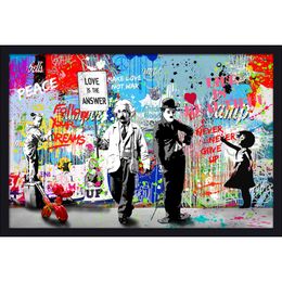 Pro Art Pro-Art Kunstdruck Framed-Art oversized 'Graffiti' 130 x 90 cm gerahmt
