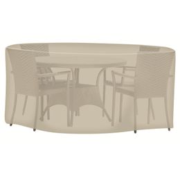 Tepro Abdeckhaube 'Universal' beige f&uuml;r Sitzgruppe rund gro&szlig; &Oslash; 320 x 95 cm