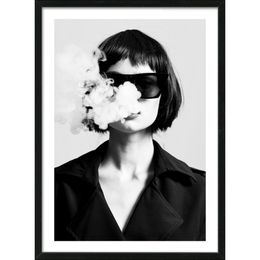 Pro Art Pro-Art Kunstdruck Framed-Art Scandic Style 'Smoking Girl' 53 x 73 cm gerahmt