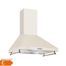 Klarstein Victoria Dunstabzugshaube 60cm Retro-Design 644,5m&sup3;/h 2 LED-Lampen Elfenbein