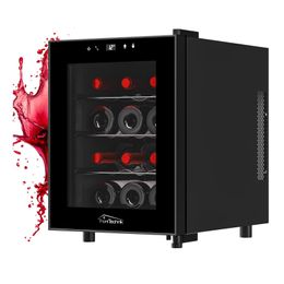 TroniTechnik&reg; Weink&uuml;hlschrank Bordeaux, Getr&auml;nkek&uuml;hlschrank, Minibar Weink&uuml;hler, 31 Liter, 12 Flaschen