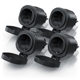 BEARWARE 4x Wifi Outdoor Steckdose 2,4 Ghz WLAN Steuerung per App Smart Life / IP44