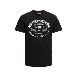 Jack & Jones Jack & Jones T-Shirt JEANS Kurzarmshirt mit Rundhalsausschnitt und Label-Print