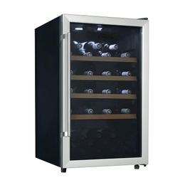 TroniTechnik&reg; Weink&uuml;hlschrank, Getr&auml;nkek&uuml;hlschrank, 126 Liter, 63 Flaschen, Wein K&uuml;hlschrank Edelstahl-Optik, mit LED