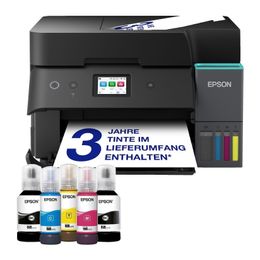 Epson EcoTank ET-4951, Schwarz Multifunktionsdrucker (Tintenstrahldrucker, Scanner, Kopierer, WLAN, USB, Bluetooth, AirPrint, Duplex)