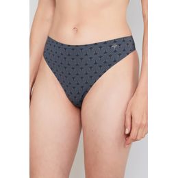 JOOP! Tanga JOOP "Sensation", Damen, Gr. 42, grau (dunkelgrau), Obermaterial: 85% Polyamid, 15% Elasthan, unifarben, k&ouml;rpernah, Unterhosen Tanga, mit detailliertem Allover-Print