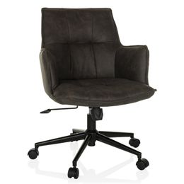 hjh LIVING Home Office B&uuml;rostuhl SOLAO LIFE Stoff mit Armlehnen