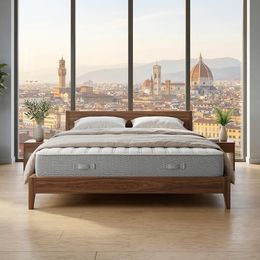 Visco-Matratze Di Quattro "Matratze Boxspringlook, integrierter Topper, in 90x200 cm erh&auml;ltlich" Gr. 24, wei&szlig;, B:140cm H:30cm L:200cm, Bezug: 100% Polyester. Steppf&uuml;llung (oben): 70% Polyurethan, 30% Polyester. Steppf&uuml;llung (unten): 100% Polyester, Matratzen, Matratze in 90x200 und 140x200 cm erh&auml;ltlich, extrahohe Matratze