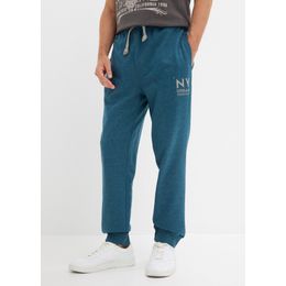 bonprix Jogginghose mit Kontrastdetails, petrol, Gr.56/58 (XL), Coole Sweatpants mit elastischem Bund und praktischen Taschen f&uuml;r einen sportlich-modernen Look, 60% Baumwolle