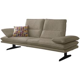 2,5-Sitzer W.Schillig "broadway, Designsofa mit tollem Sitzkomfort", schwarz (pepper s22), B:236cm H:94cm T:96cm, Flachgewebe S22 (100% Polyester), Sofas, Sitztiefenverstellung, Kopfteil- & Seitenteilverstellung, Breite 236cm