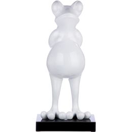 Tierfigur CASABLANCA BY GILDE "Skulptur Frosch wei&szlig;", wei&szlig;, B:32cm H:68cm T:30cm, Kunstharz, Dekofiguren