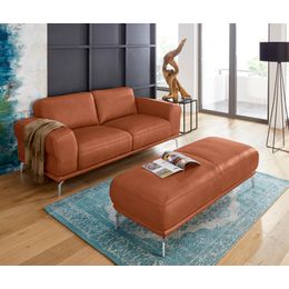 2-Sitzer W.Schillig "montanaa bequem, Federkernunterfederung, elegant & edel, Breite 192cm", braun (cognac z69), B:192cm H:78cm T:94cm, Longlife Xtra-Leder Z59: Glattleder mit modischer Pr&auml;gung. Hautst&auml;rke 0, 9 - 1, 1 mm.;Longlife Xtra-Leder Z69: Das feinnarbige, gedeckte Softleder Z69 besticht durch seine au&szlig;ergew&ouml;hnliche Weichheit im trendigen &raquo;Vintage-Look&laquo;, Hautst&auml;rke 0, 9 - 1, 1 mm, Sofas, mi